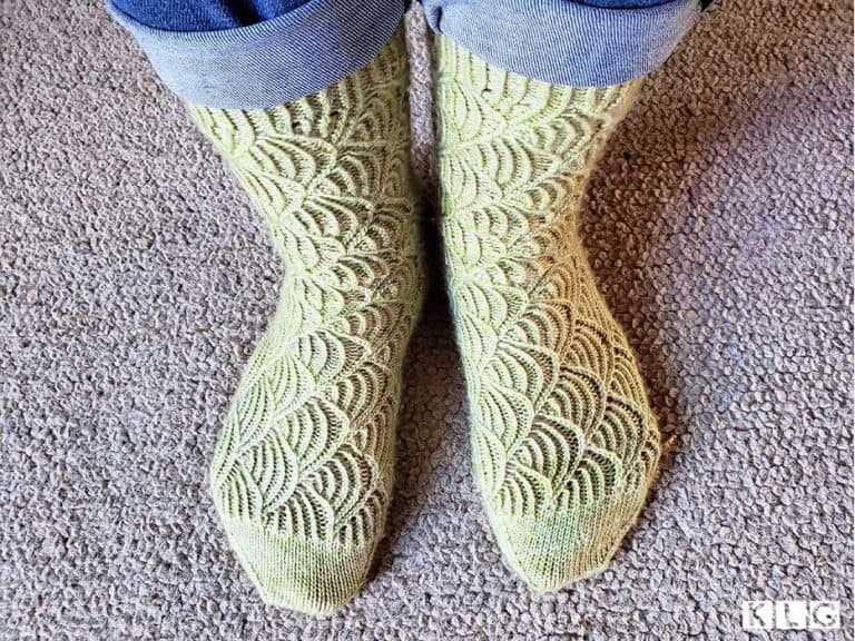 My Pomatomus Socks - Fish-Scales Inspired Stitch Pattern